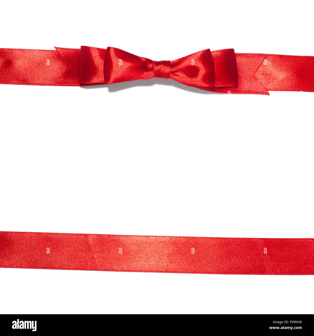 Red ribbons with bow Stock Photo - Alamy