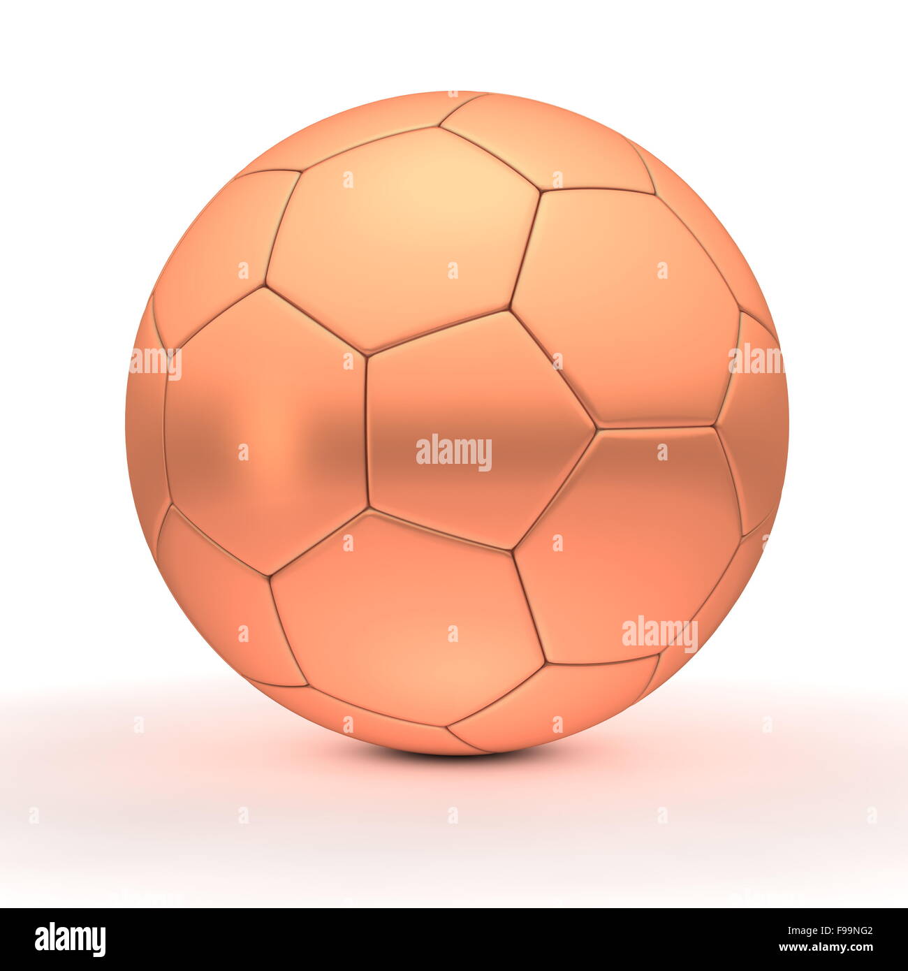 Classic Football in Bronze Metallic Stock Photo - Alamy