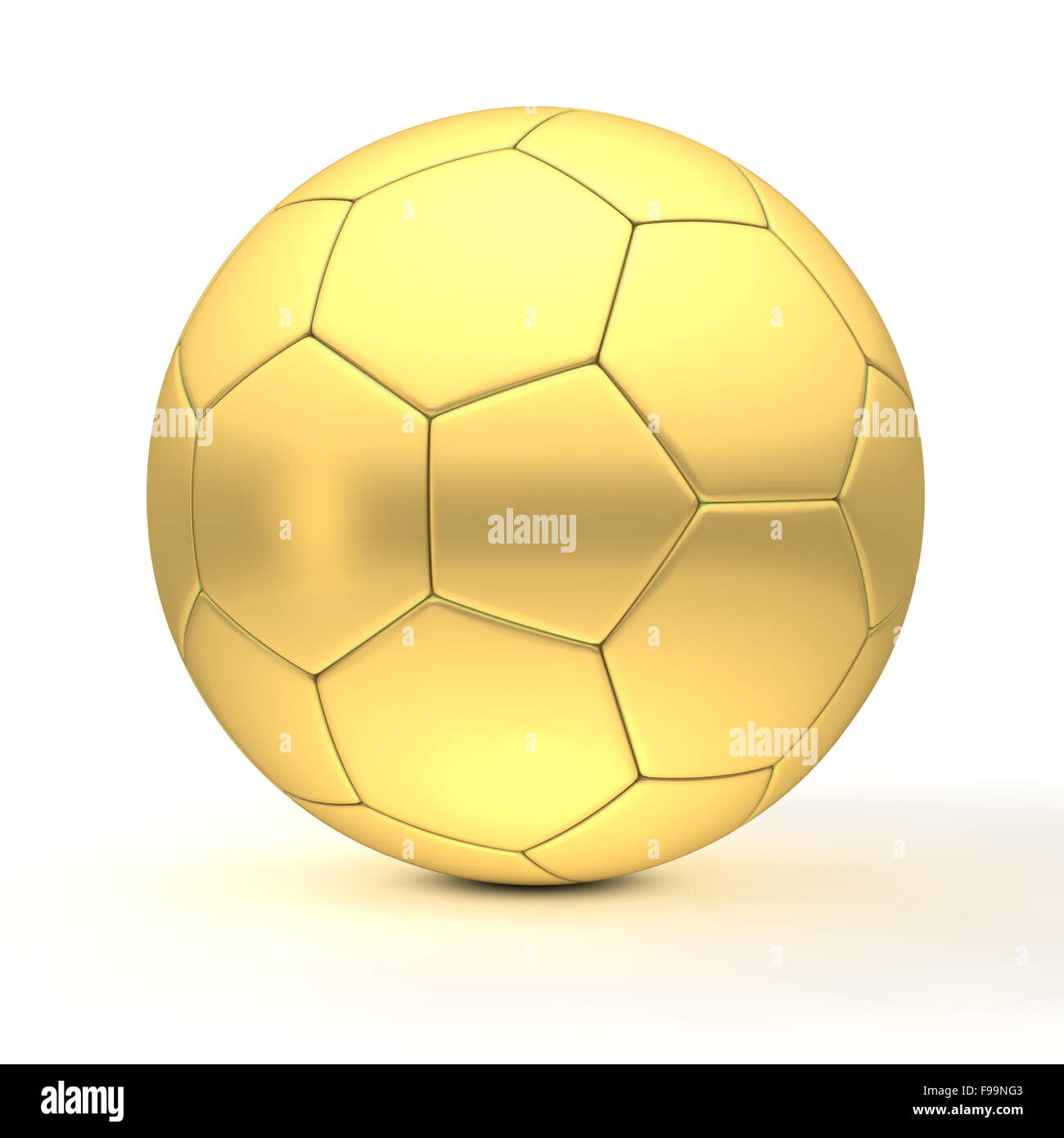 Classic Football in Gold Metallic Stock Photo - Alamy
