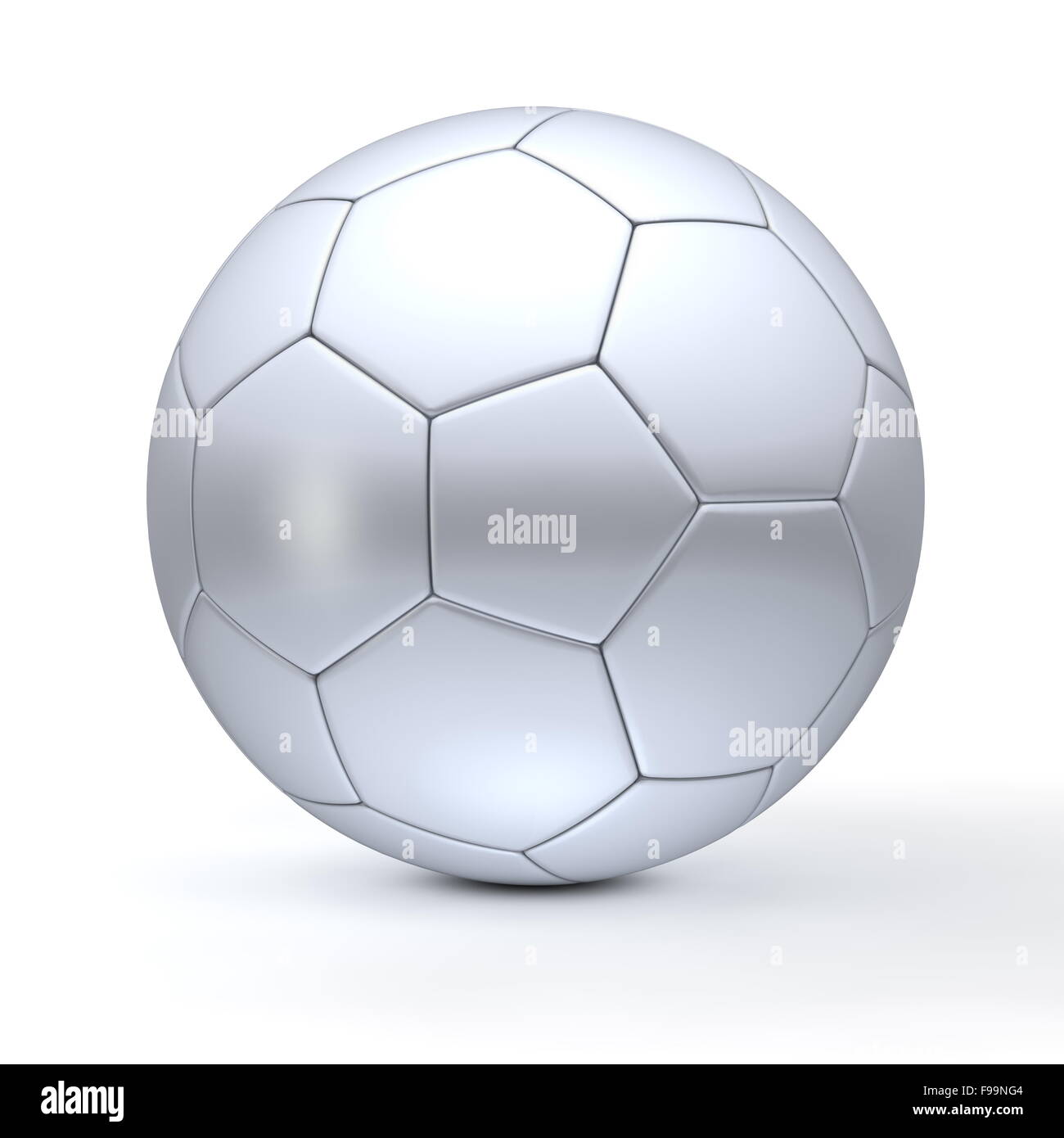 Classic Football in Silver Metallic Stock Photo - Alamy