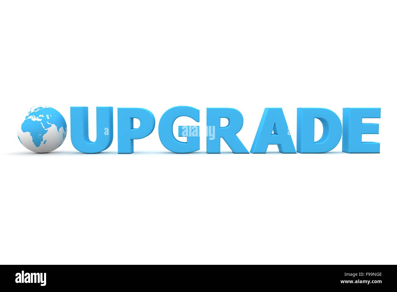 World Upgrade Blue Stock Photo - Alamy
