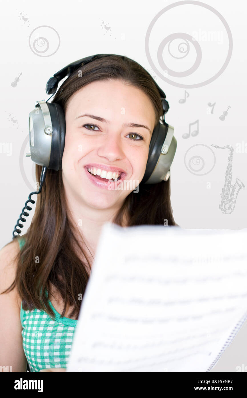 Listen to the music Stock Photo - Alamy