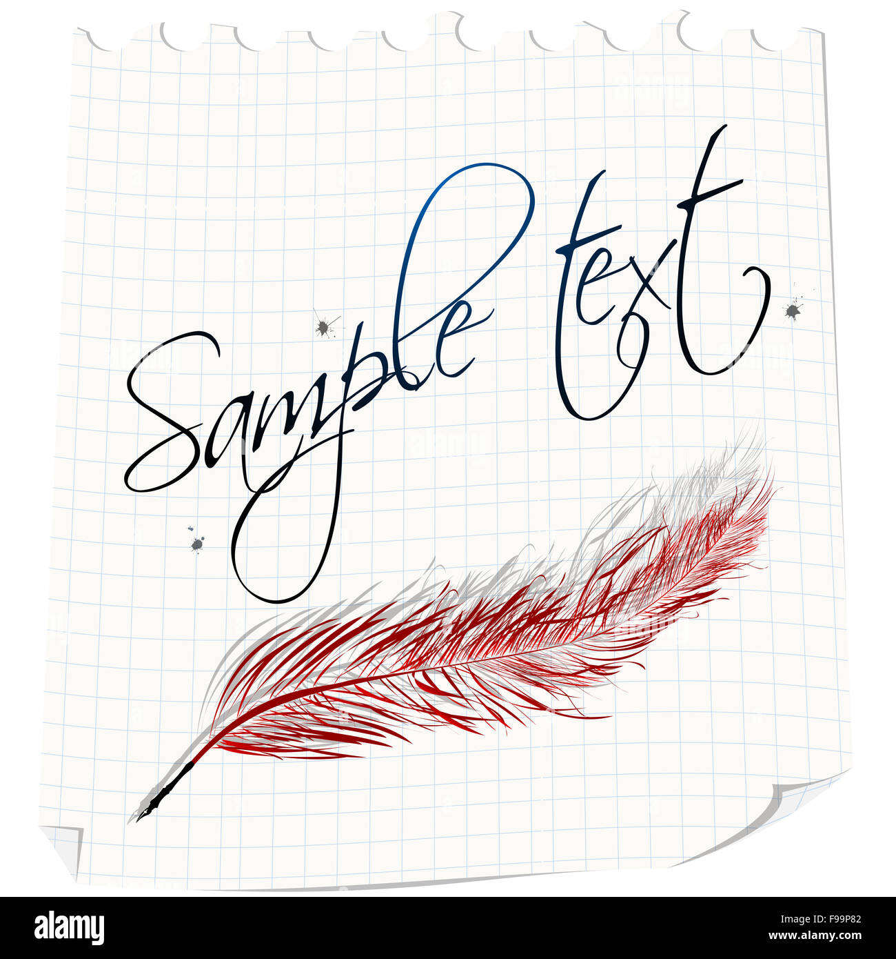 Sample text note Stock Photo - Alamy