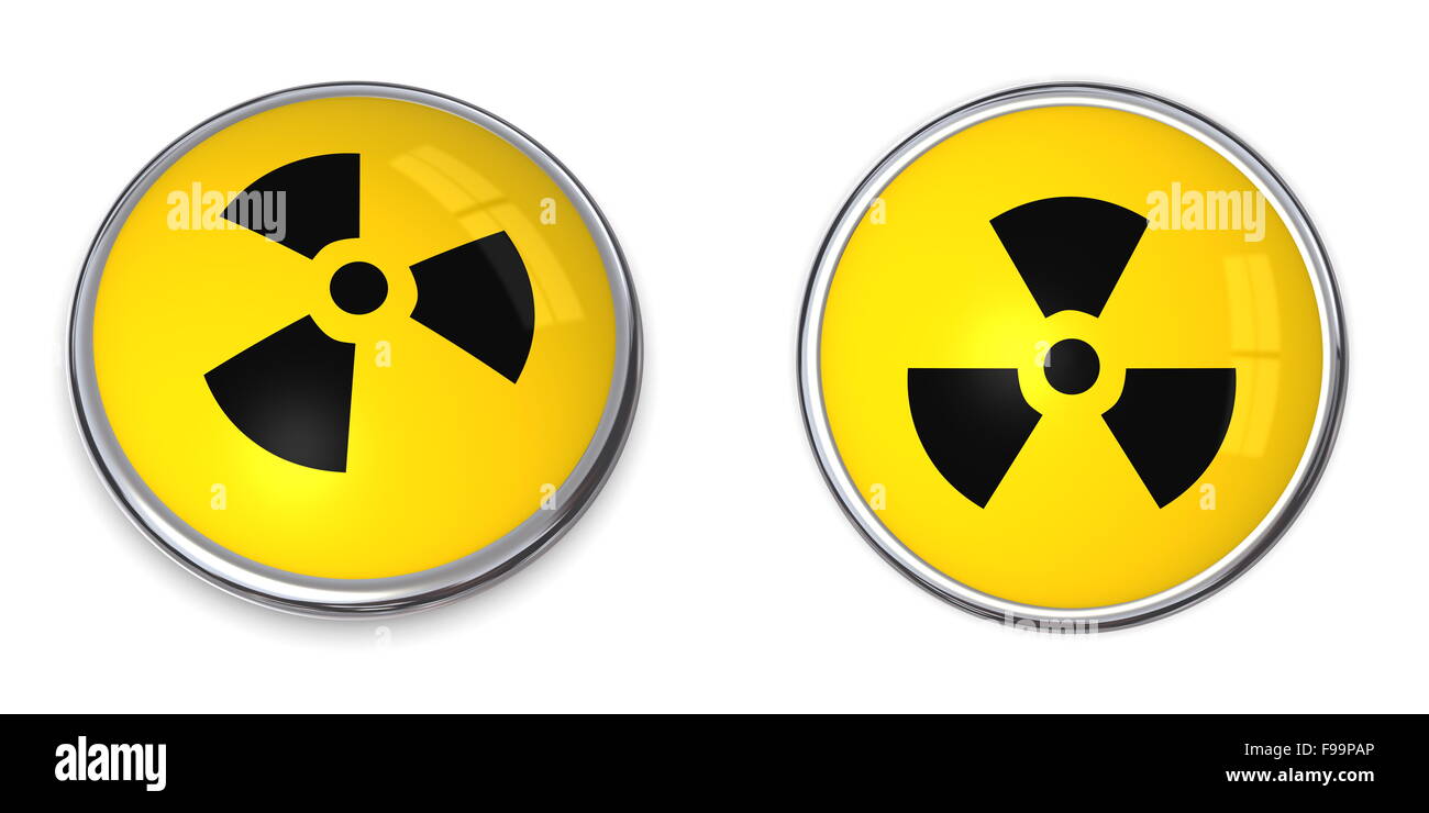 Button Atomic/Nuclear Symbol Stock Photo - Alamy