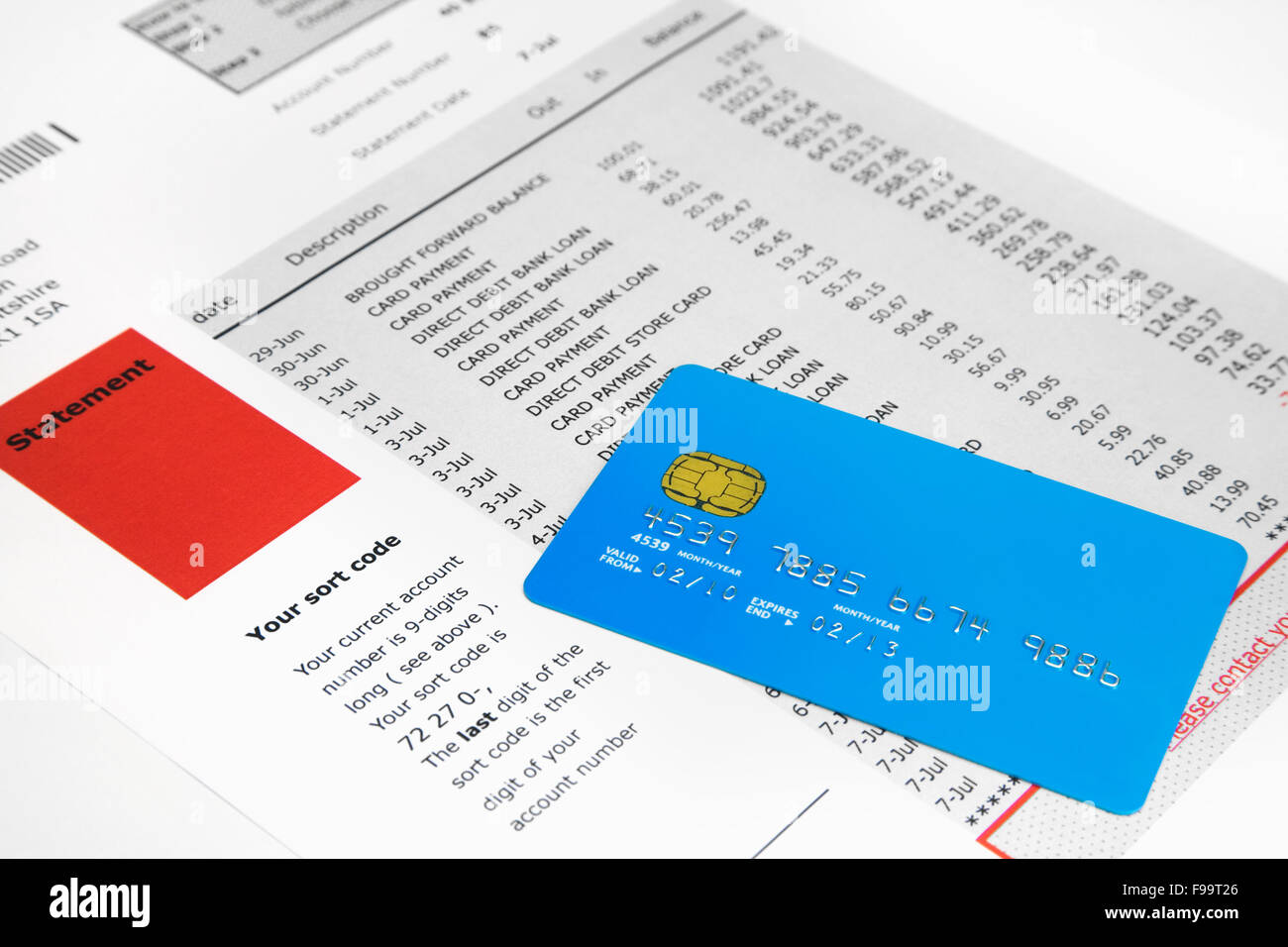 Fake bank statement on top hi-res stock photography and images - Alamy