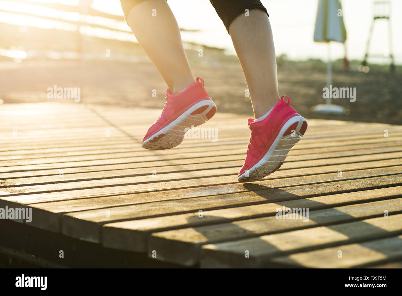 Female jogging feet hi-res stock photography and images - Alamy
