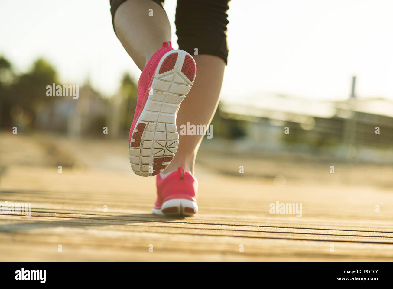 Female jogging feet hi-res stock photography and images - Alamy