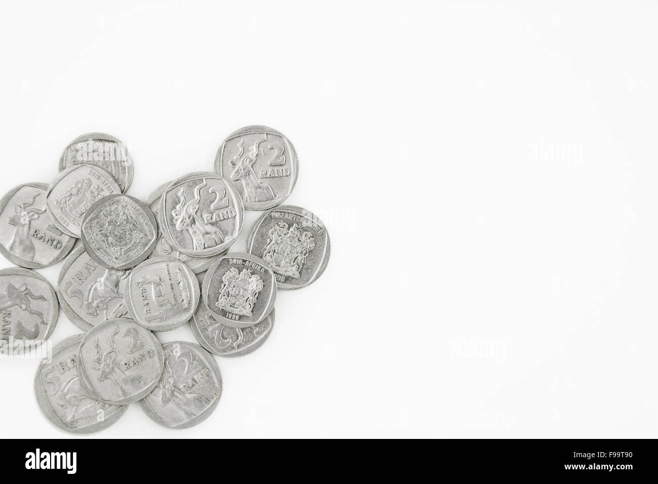 Pile of South African Rand Coins Stock Photo - Alamy