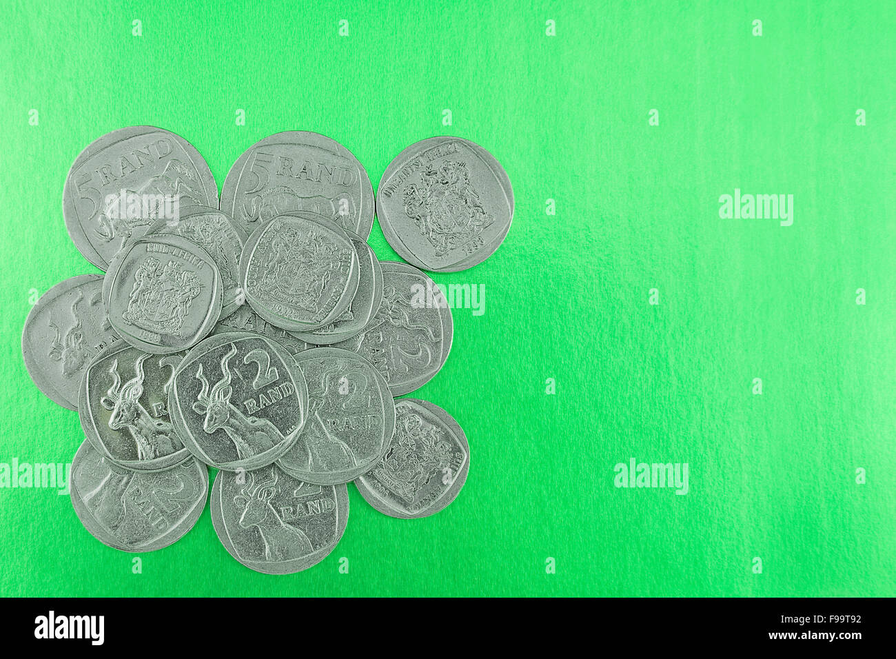 Pile of South African Rand Coins Stock Photo - Alamy