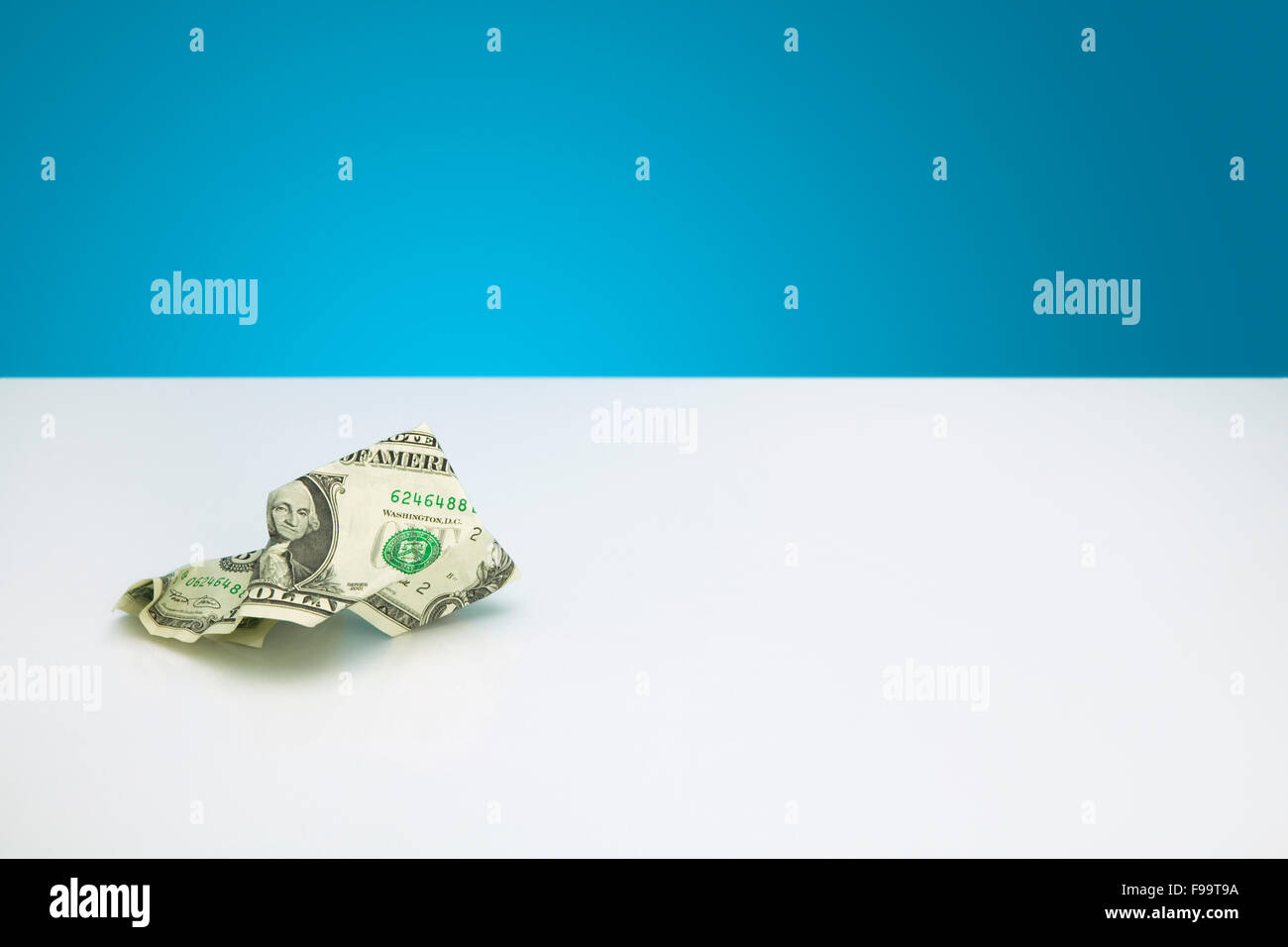 Scrunched American One Dollar Bank note Stock Photo - Alamy