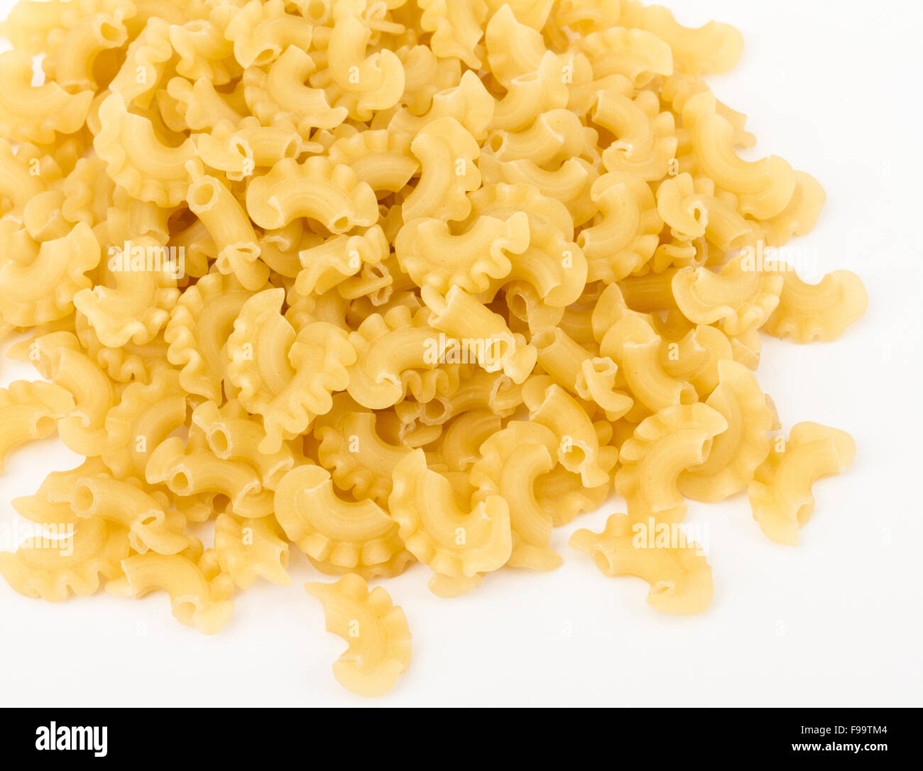 italian pasta (macaroni) isolated on white background Stock Photo - Alamy