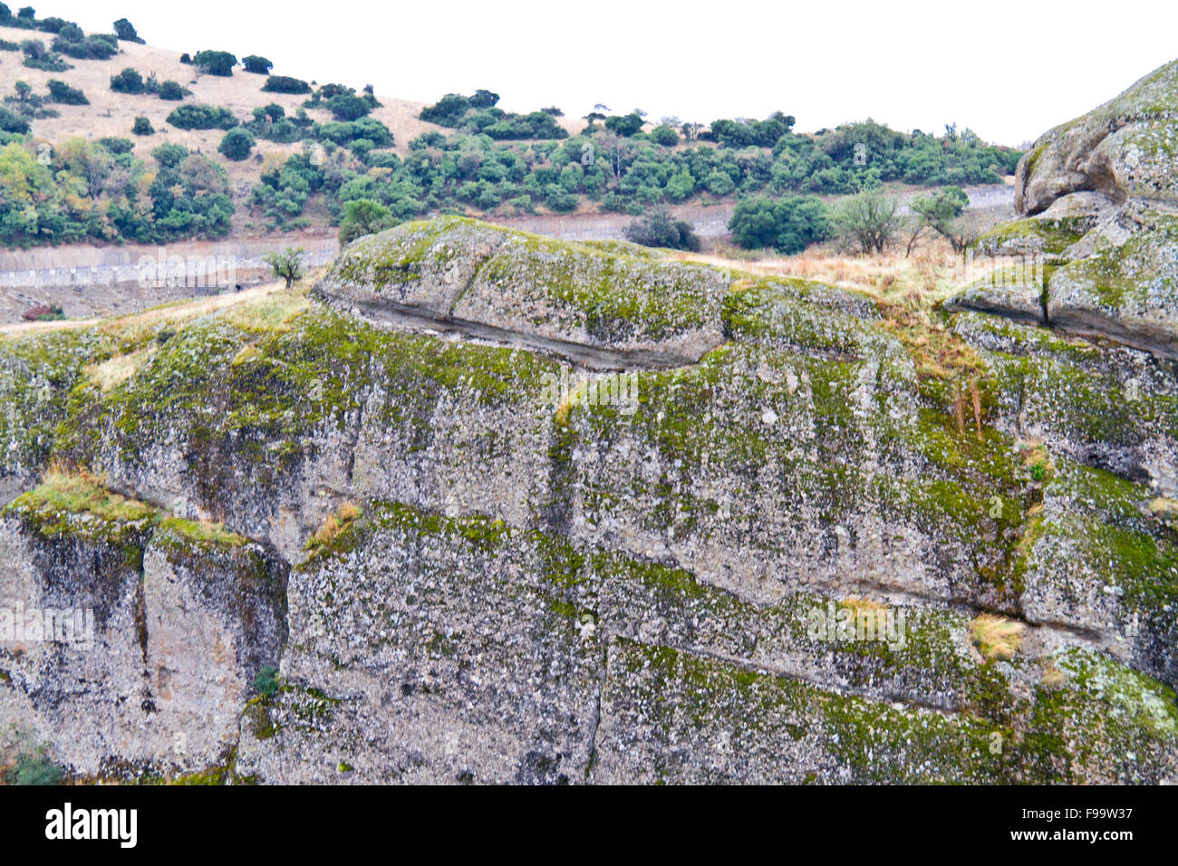 Meteora cliffs and monasteries Stock Photo - Alamy