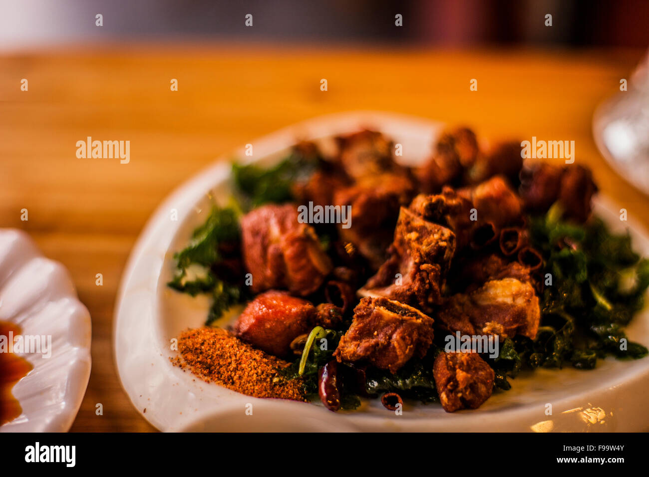 Roasted beef plate Stock Photo - Alamy