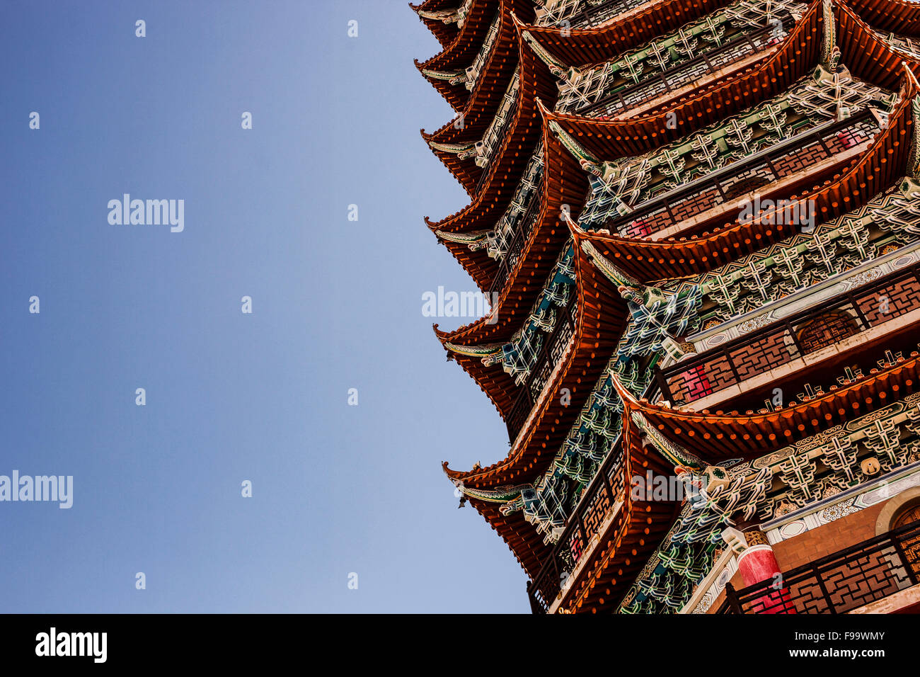 Detail of a pagoda exterior Stock Photo - Alamy