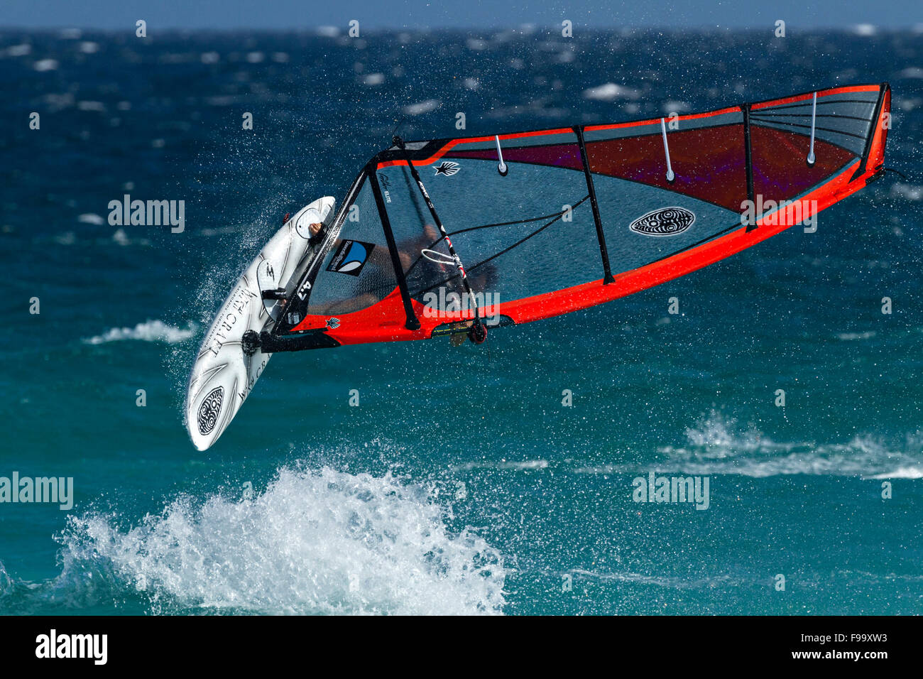 Airborne wind surfer wave jumping hi-res stock photography and images ...