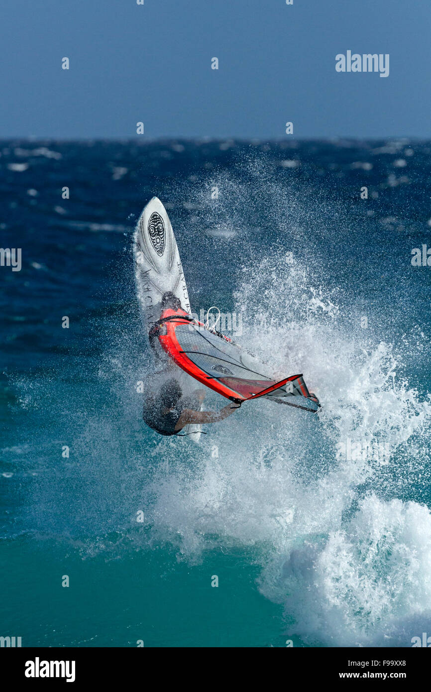 Stunt wind surfer wave jumping hi-res stock photography and images - Alamy