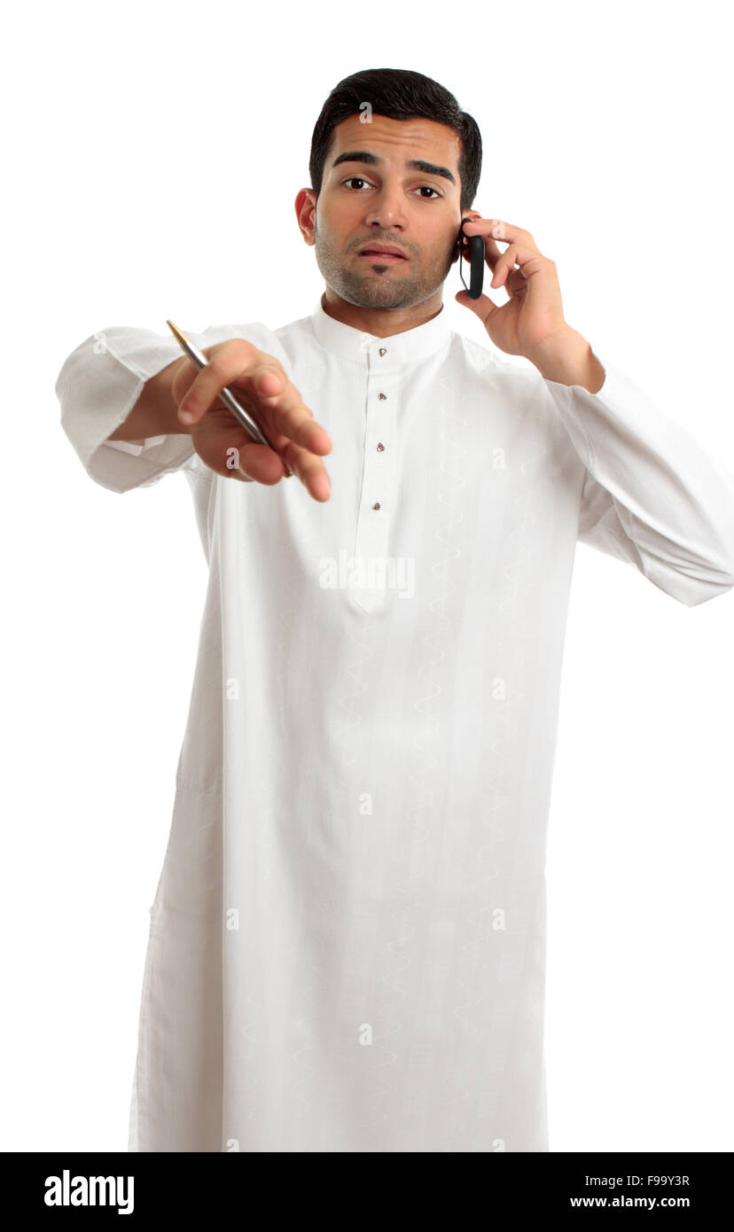 Ethnic man communicating Stock Photo - Alamy