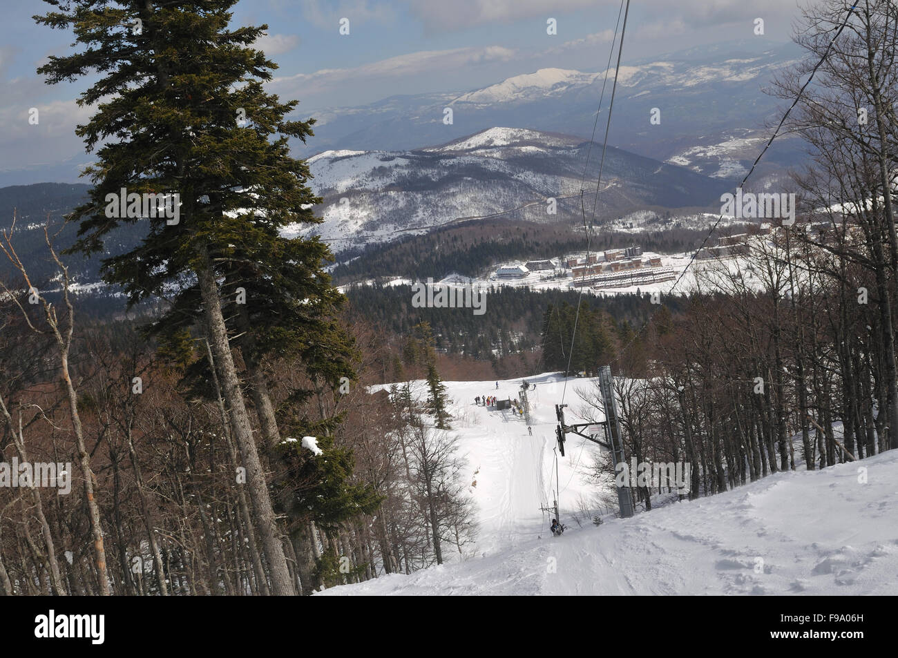 beautiful winter season landscape with ice snow and hard winds Stock ...