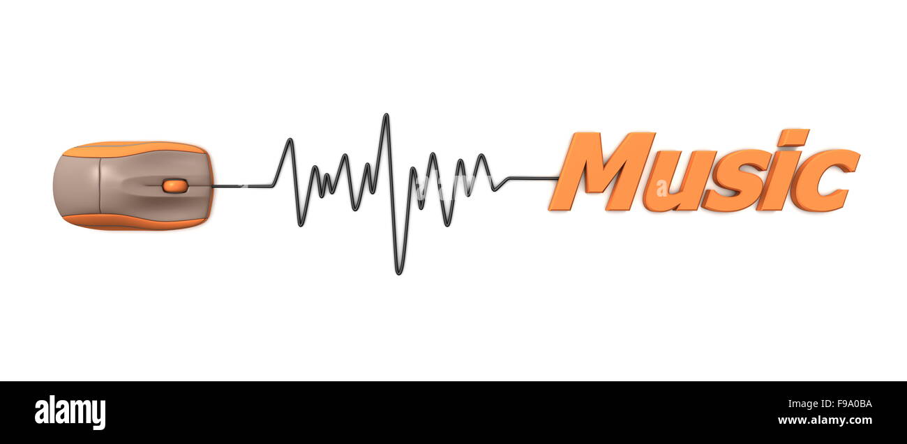 Word Music with Mouse Orange Stock Photo - Alamy