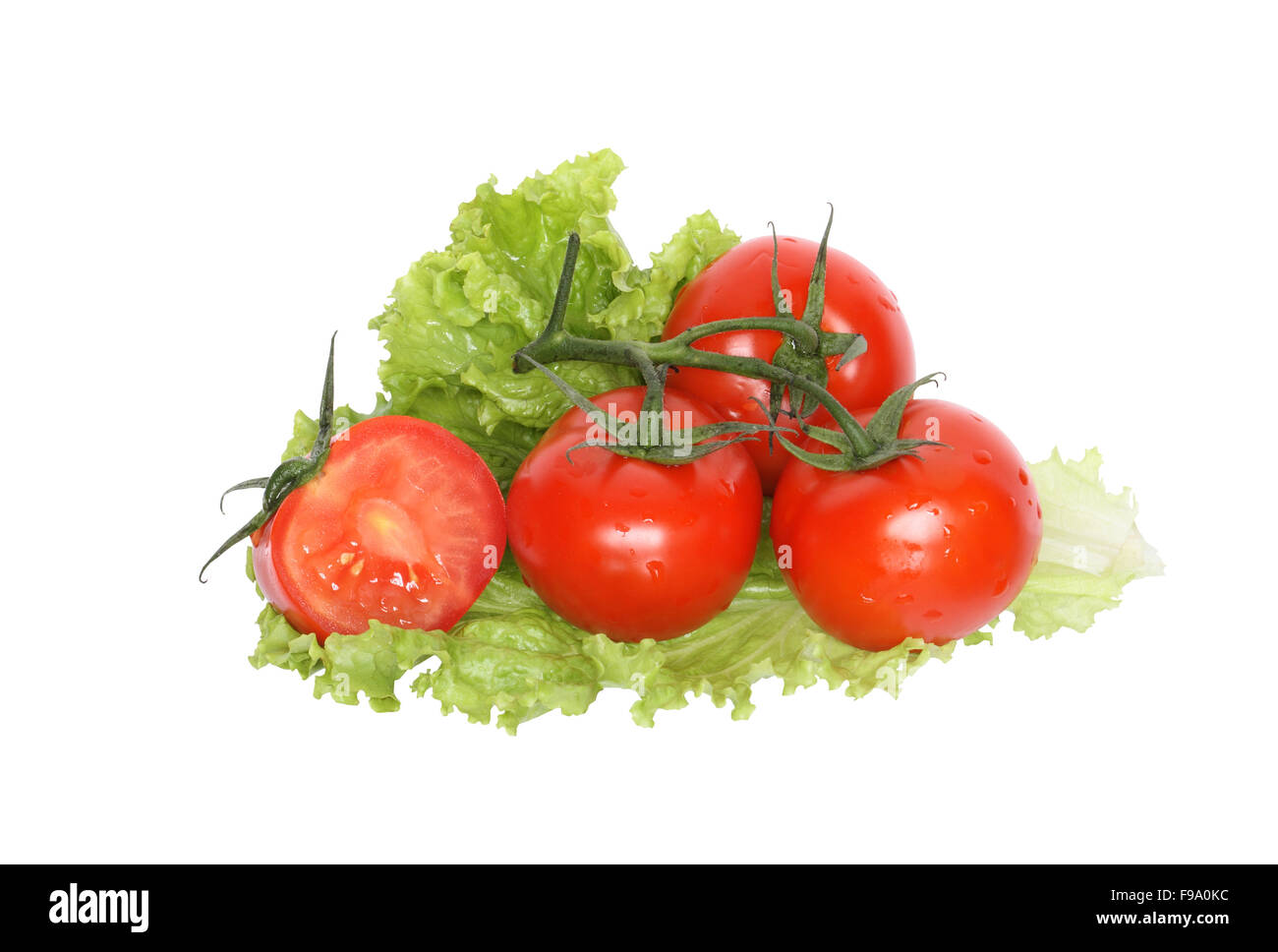 Vegetable salad tomatoes lettuce hi-res stock photography and images ...