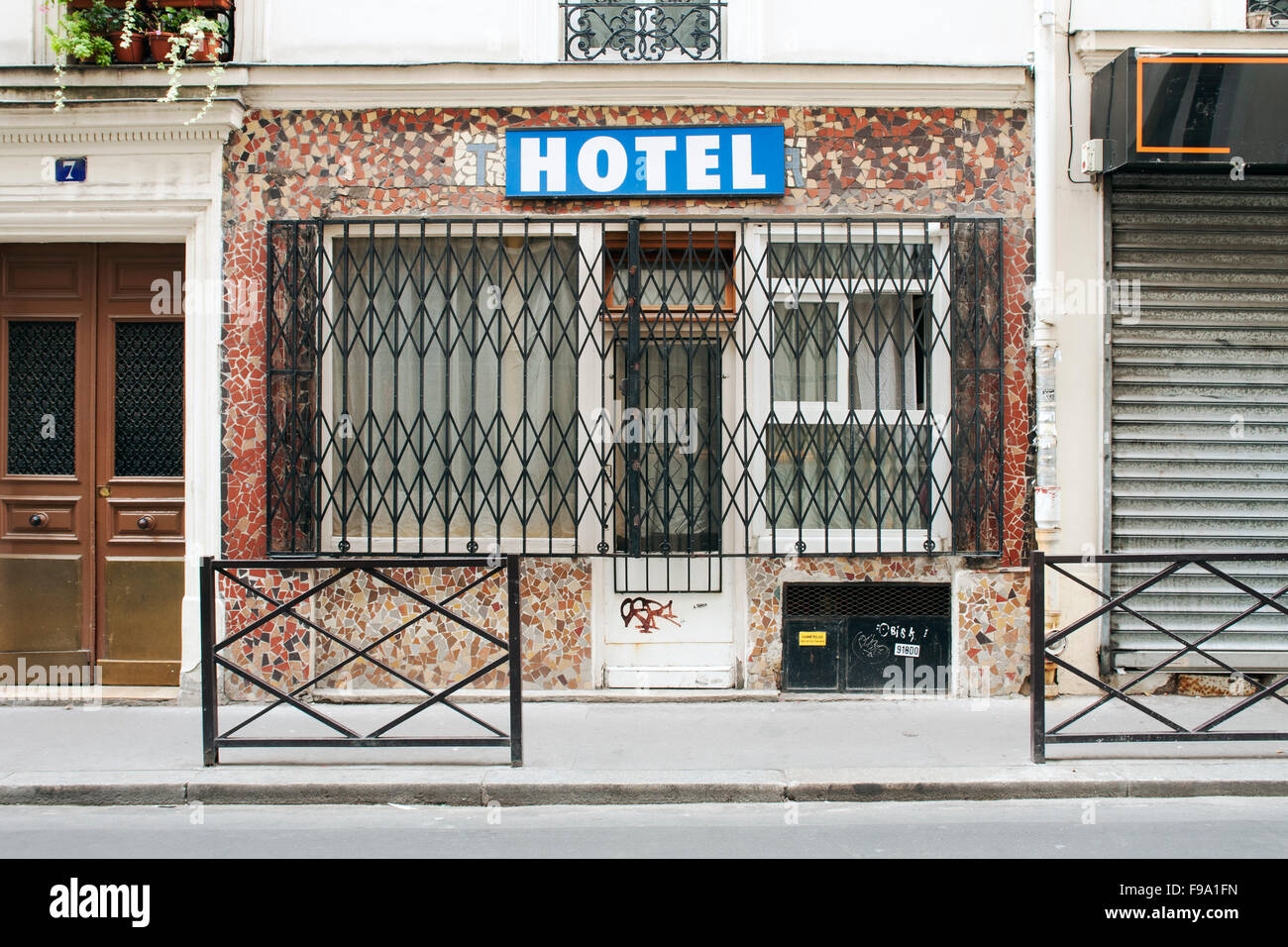 old small hotel Stock Photo - Alamy