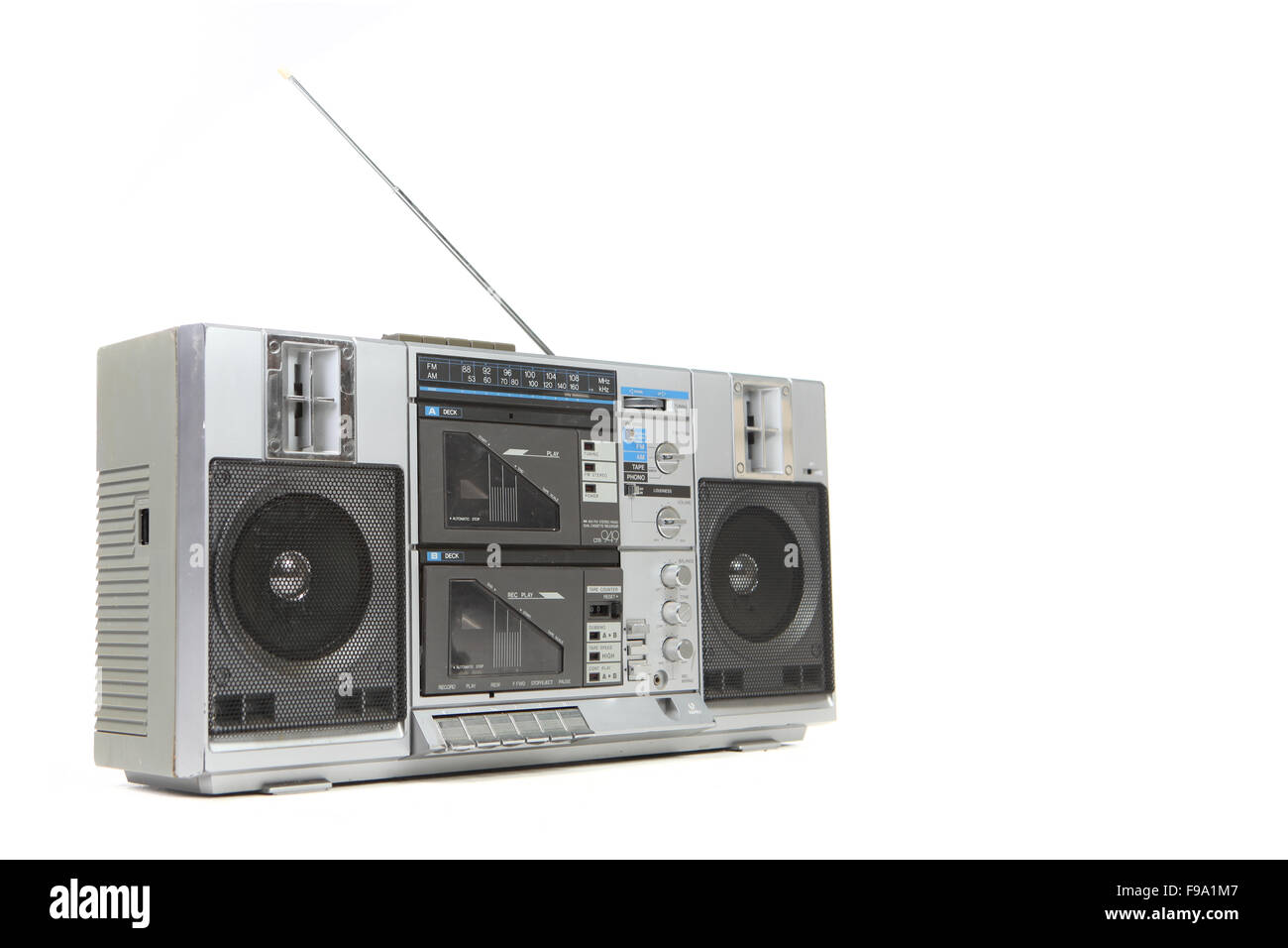 Vintage Boom Box Cassette Tape Player Stock Photo - Alamy