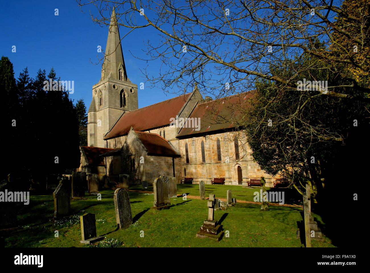 Mitford Church, Northumberland Stock Photo - Alamy