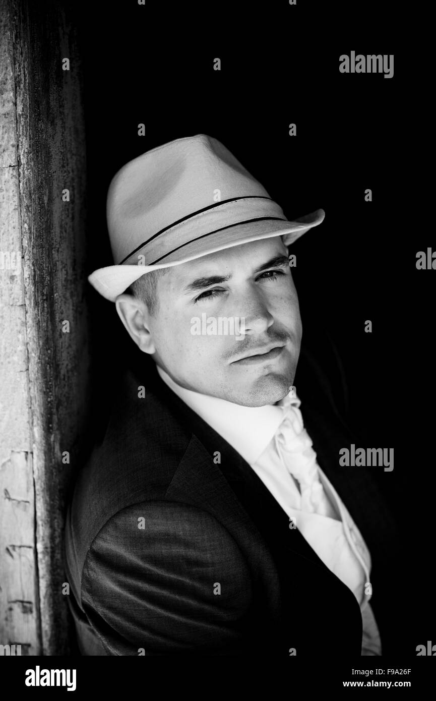 Black and white fashion model with hat hi-res stock photography and ...