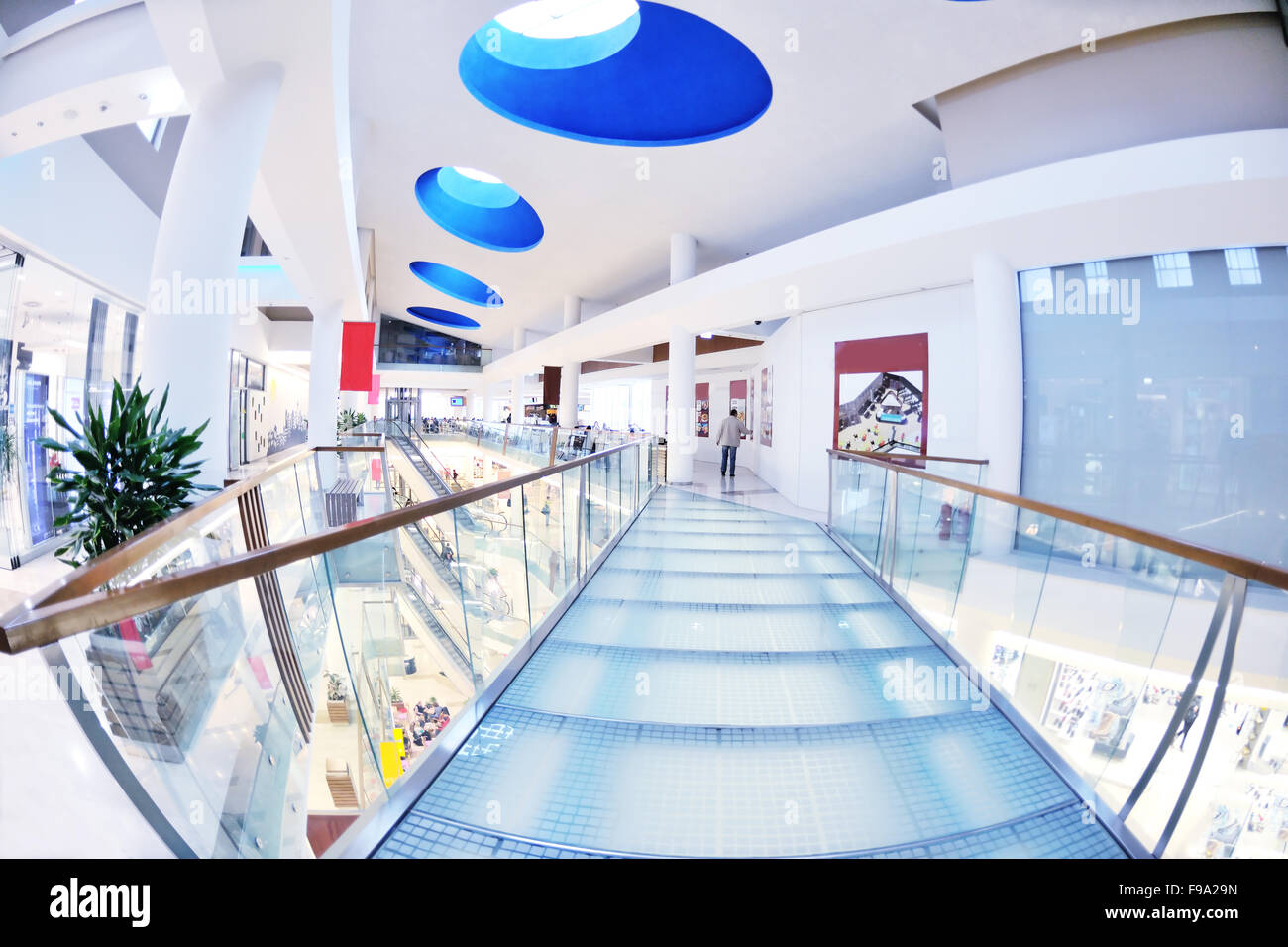 Interior of a modern shopping mall center Stock Photo - Alamy