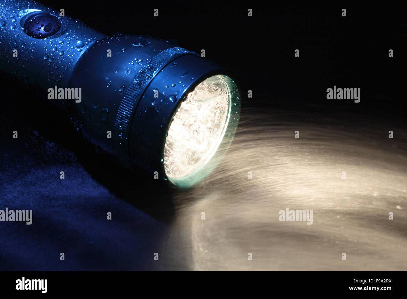 Flashlight And Water Stock Photo - Alamy