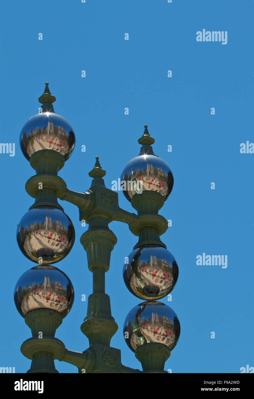 Mirror Ball Lamp Posts Stock Photo - Alamy