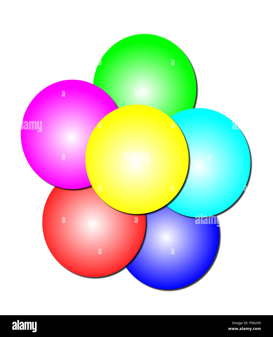 Blue circles retro pattern Cut Out Stock Images & Pictures - Alamy