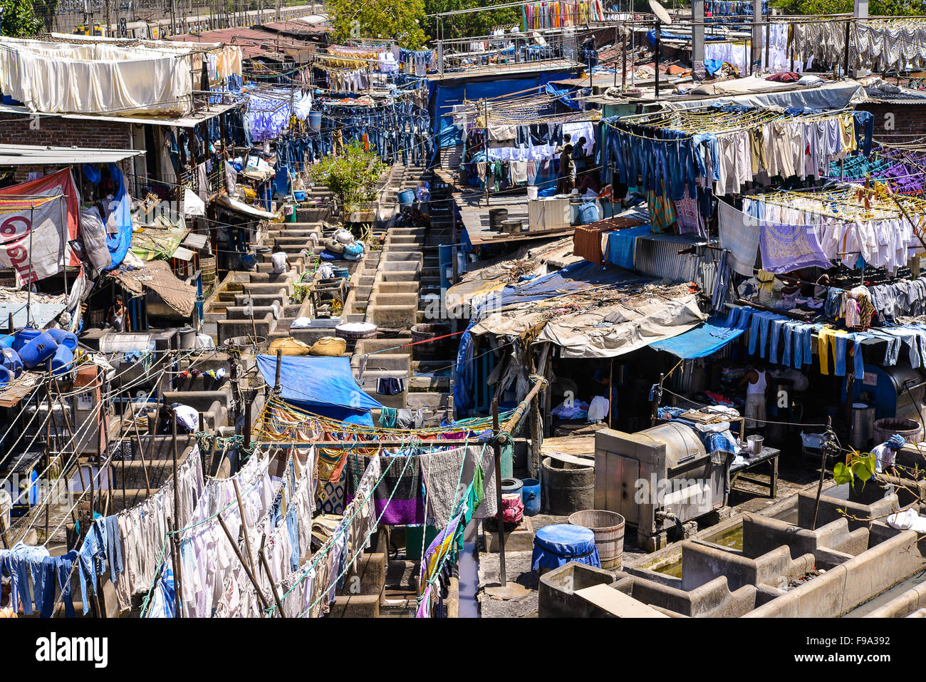 India Mumbai Bombay Dhobhi Ghat The city’s open air laundry near ...