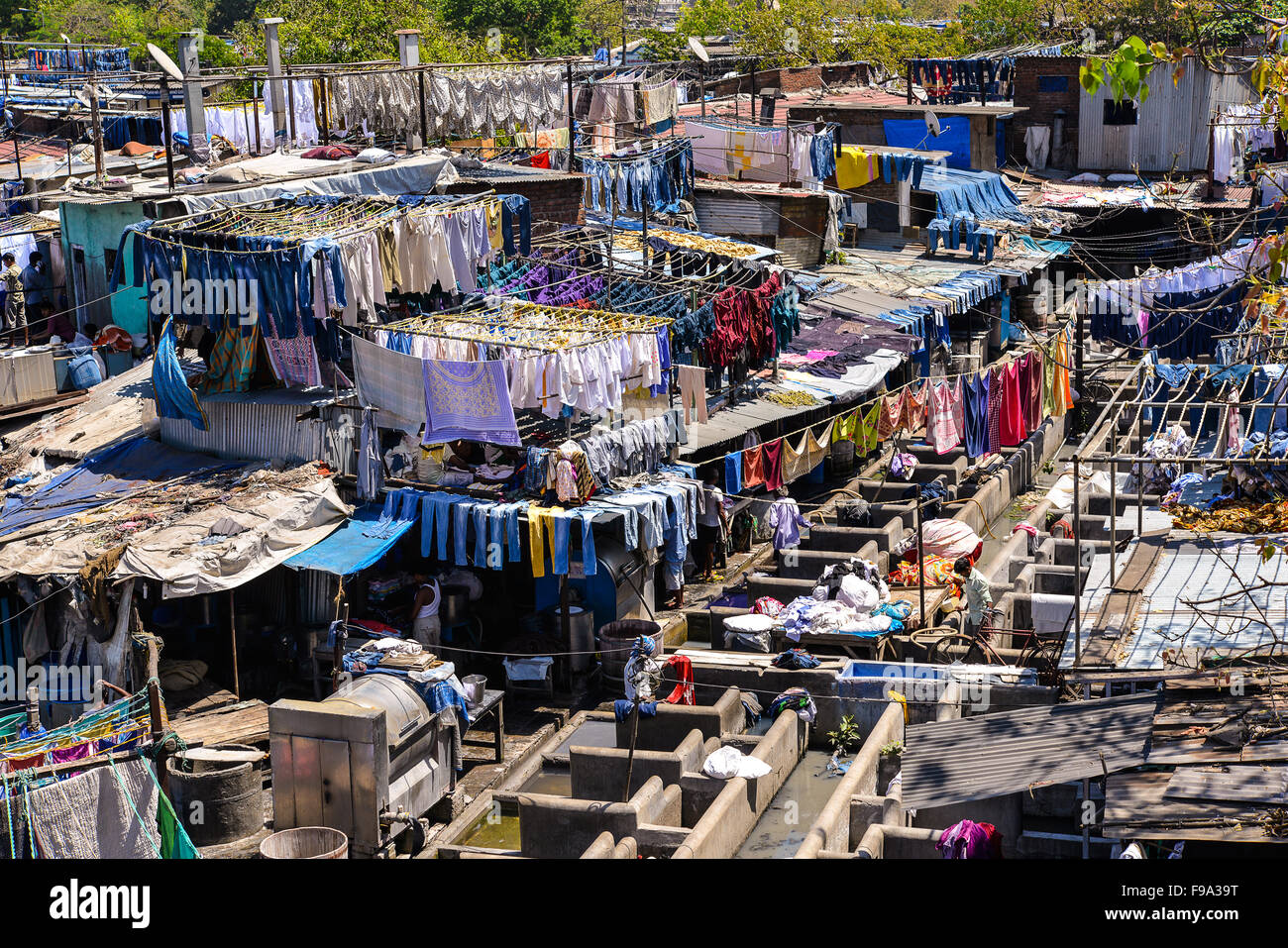 India Mumbai Bombay Dhobhi Ghat The city’s open air laundry near ...