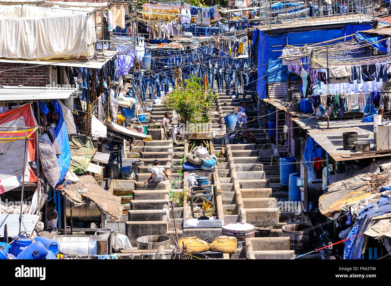 India Mumbai Bombay Dhobhi Ghat The city’s open air laundry near ...