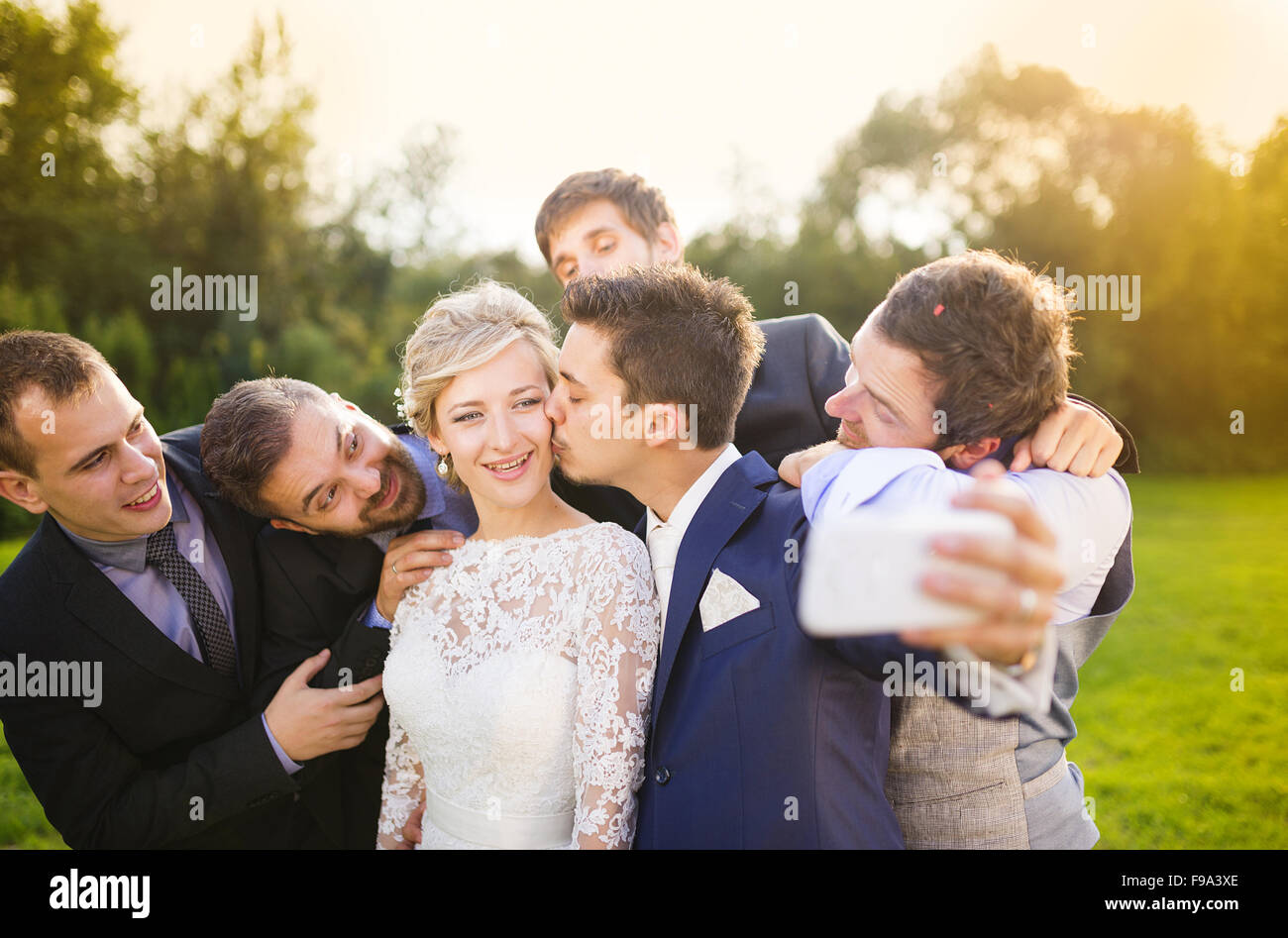 Groomsmen phone hi-res stock photography and images - Alamy
