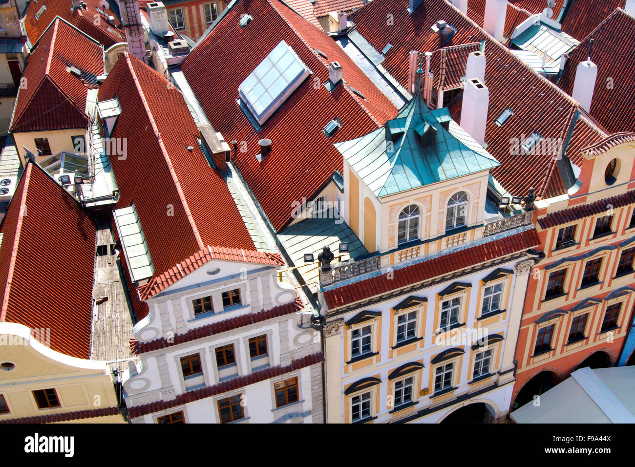 Rooftop view of Old Town Square Stock Photo - Alamy
