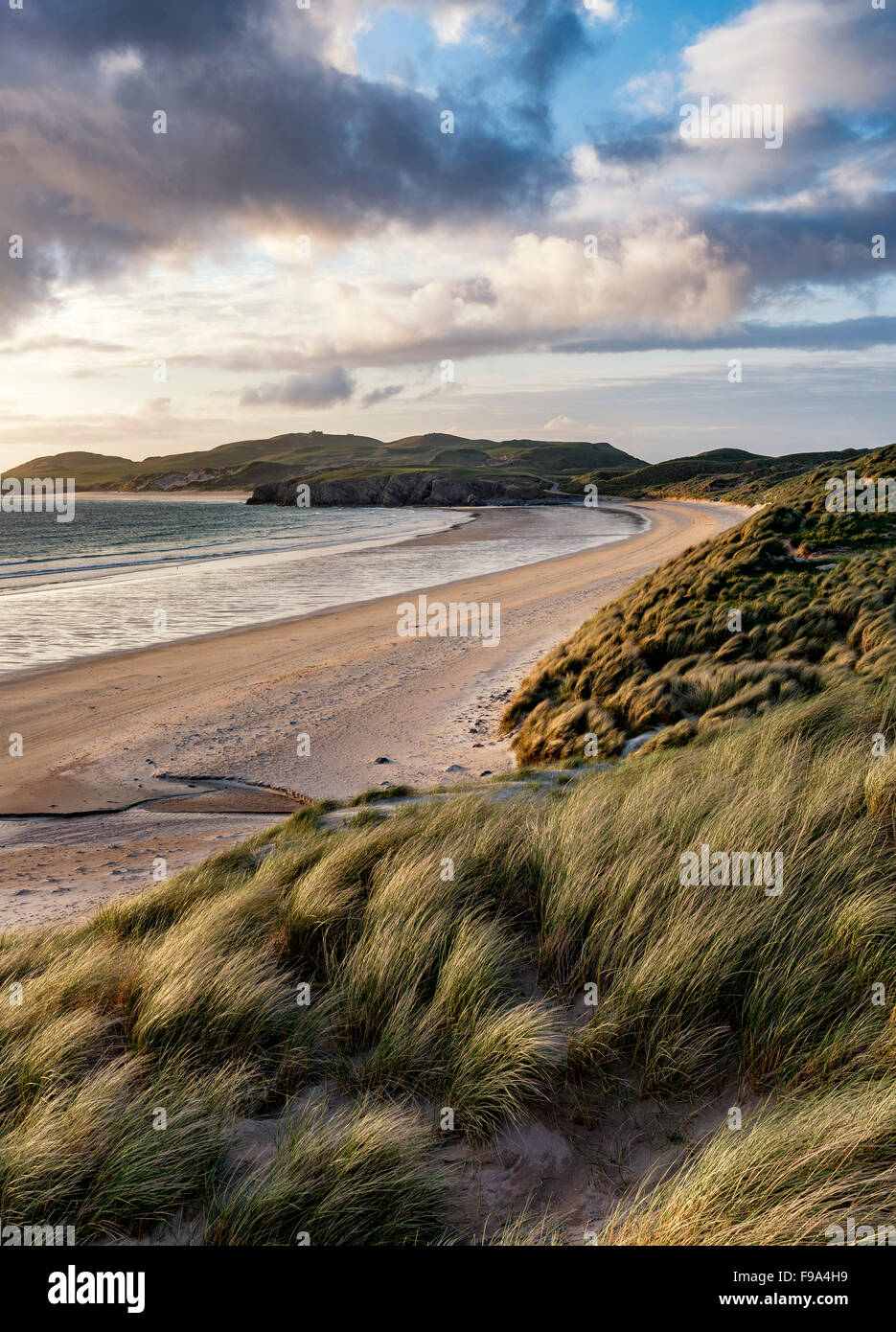Evening light on Balnakeil Bay, near Cape Wrath on the far north ...