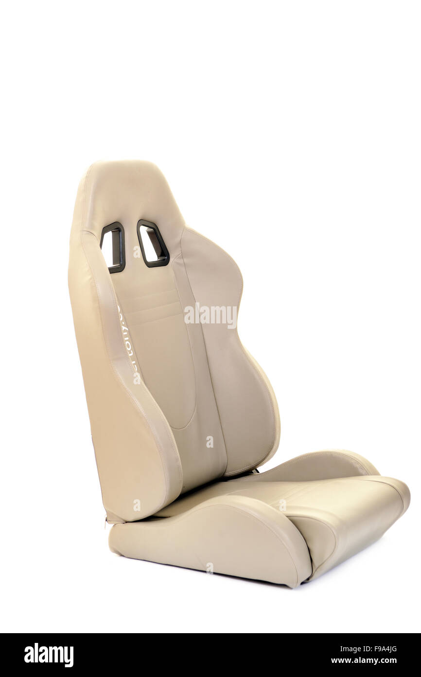 sport racing auto car seat isolated on white background Stock Photo - Alamy