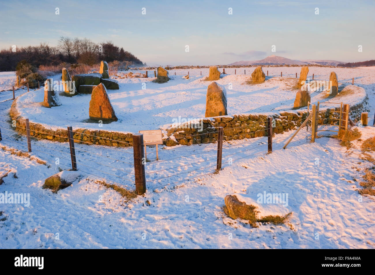 East Aquhorthies Stone Circle at sunrise - near Inverurie ...