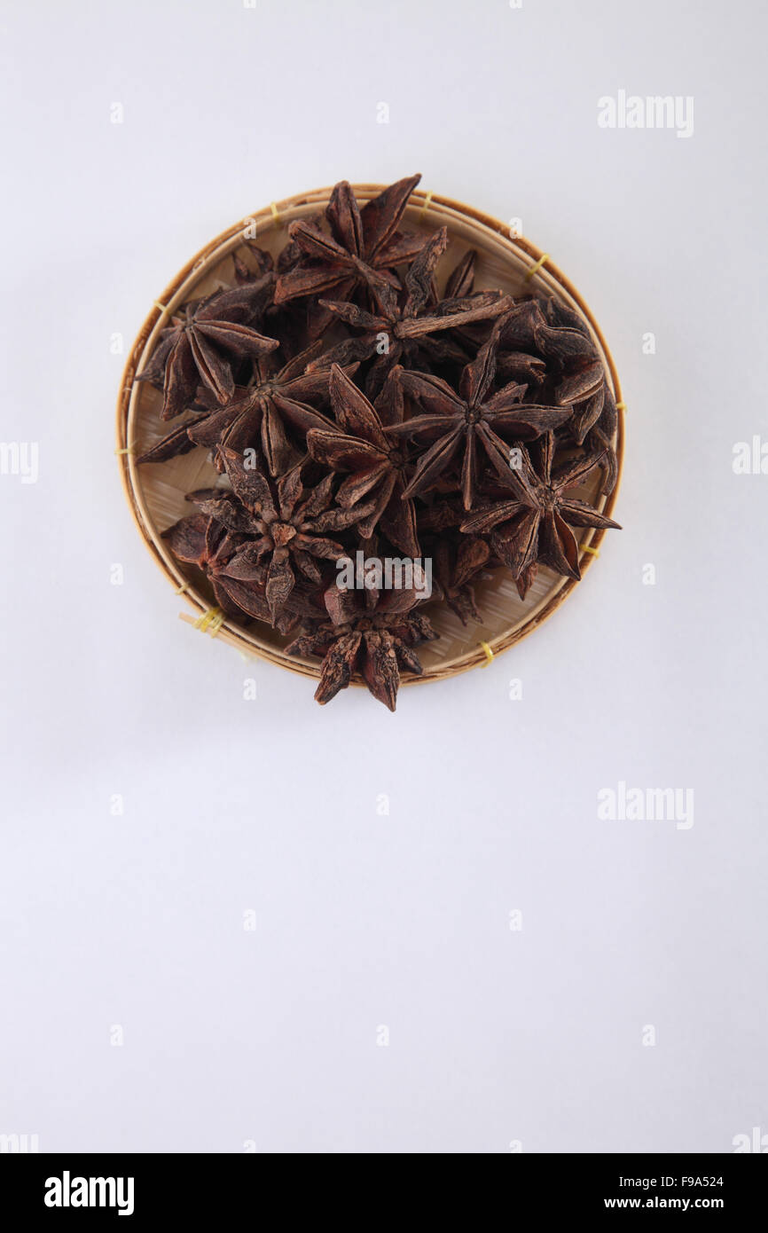 anise star on white background Stock Photo - Alamy