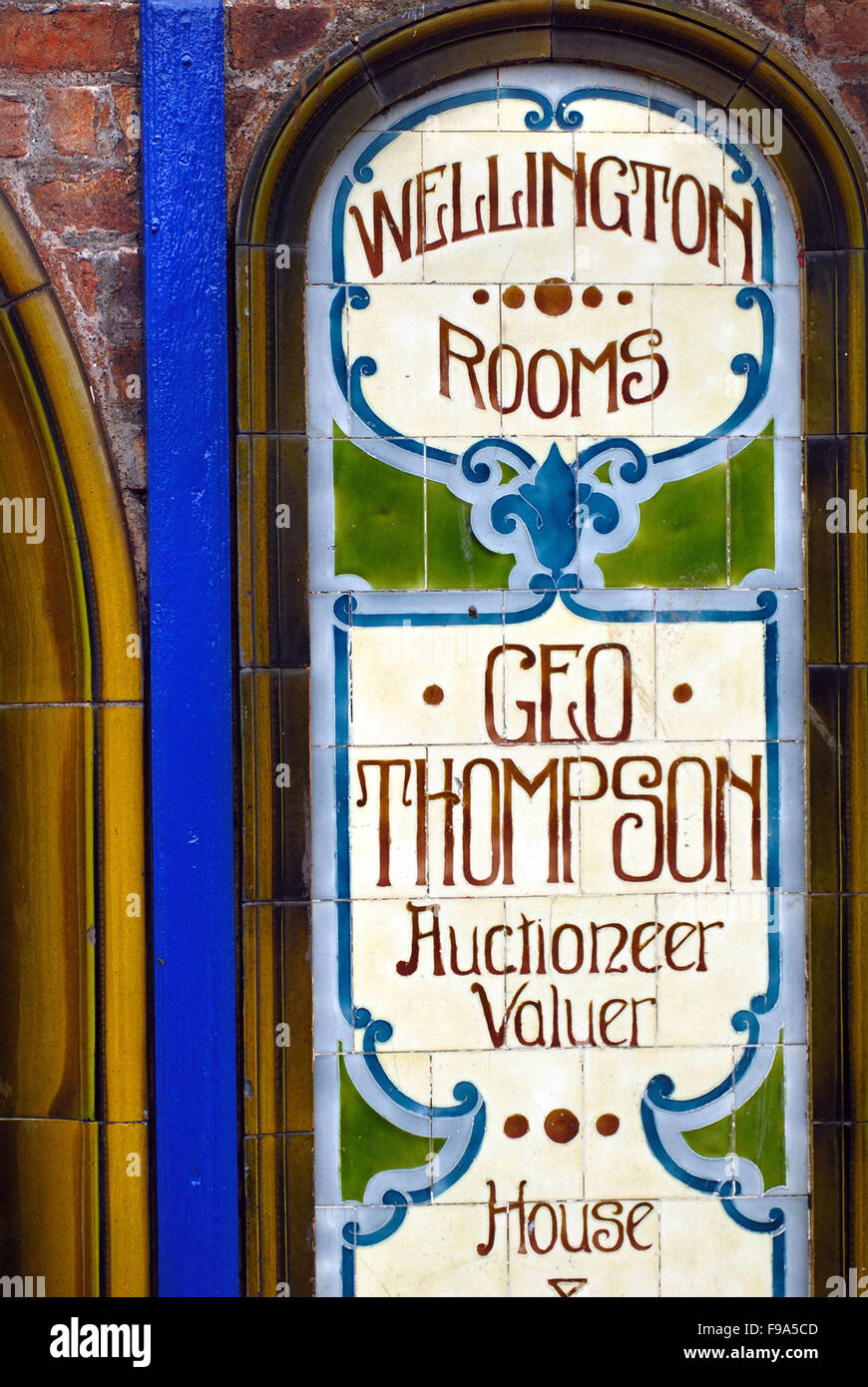 Tiled music shop sign, Whitby, North Yorkshire Stock Photo - Alamy