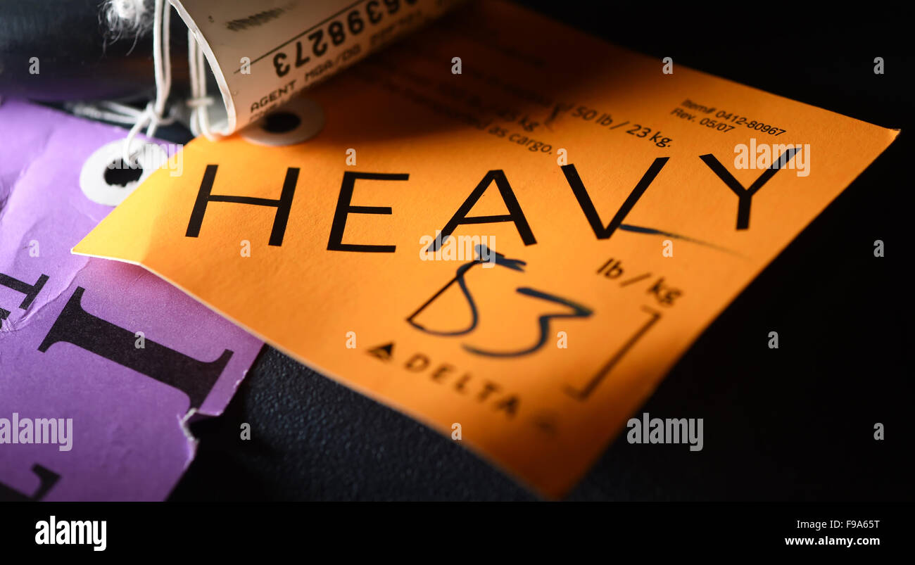 Airline heavy luggage tag hi-res stock photography and images - Alamy