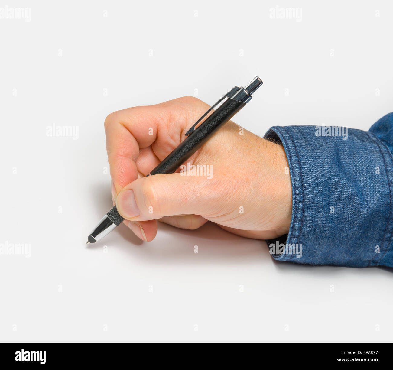 Male hand ballpoint pen hi-res stock photography and images - Alamy