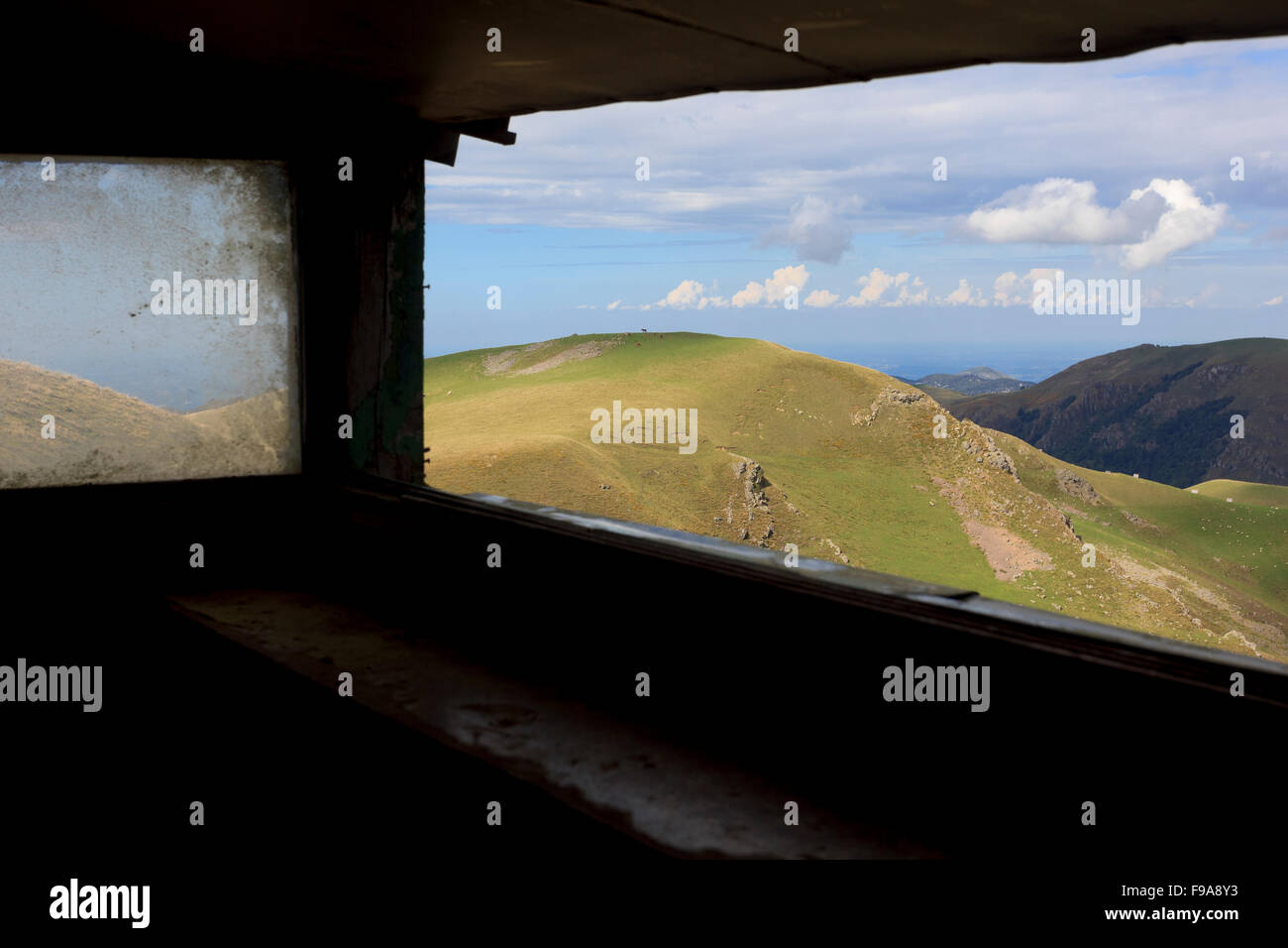 Landscape through the window Stock Photo - Alamy