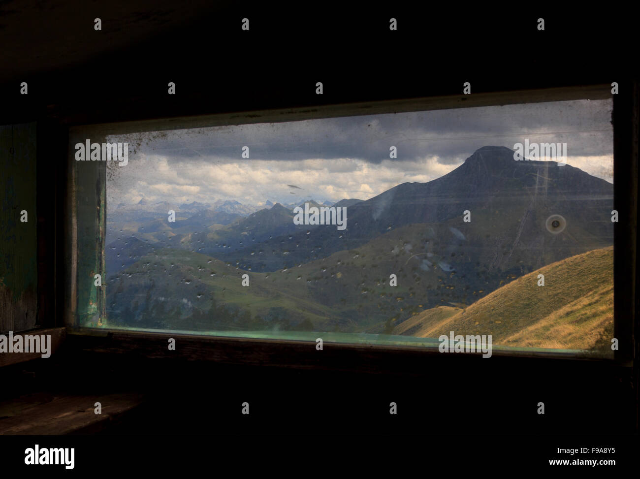 Landscape through the window Stock Photo - Alamy