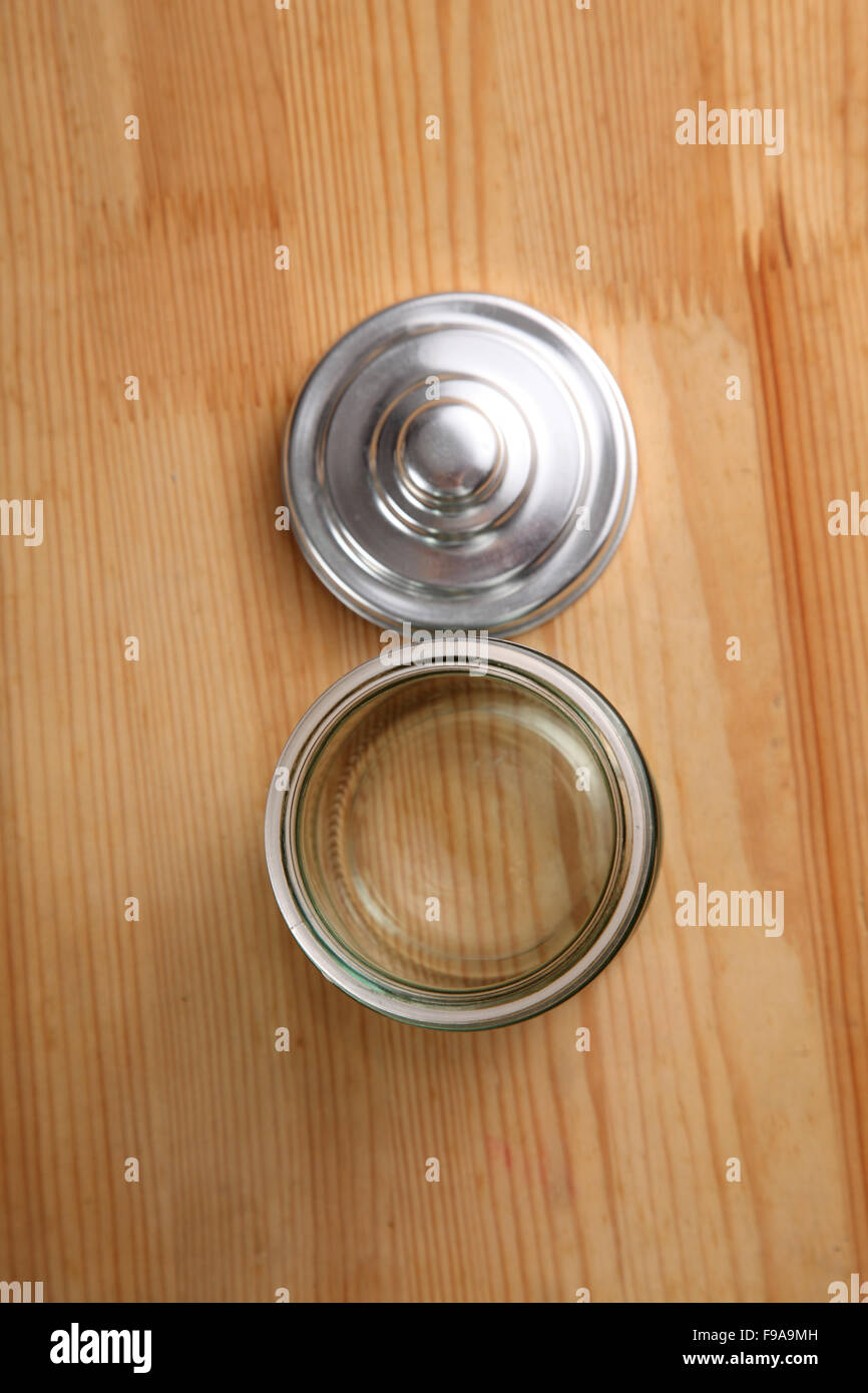 top view of glass jar open Stock Photo - Alamy