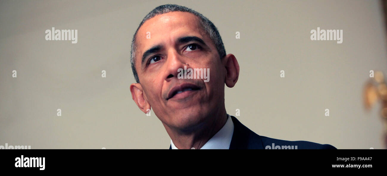 United States President Barack Obama makes a statement on the Paris ...