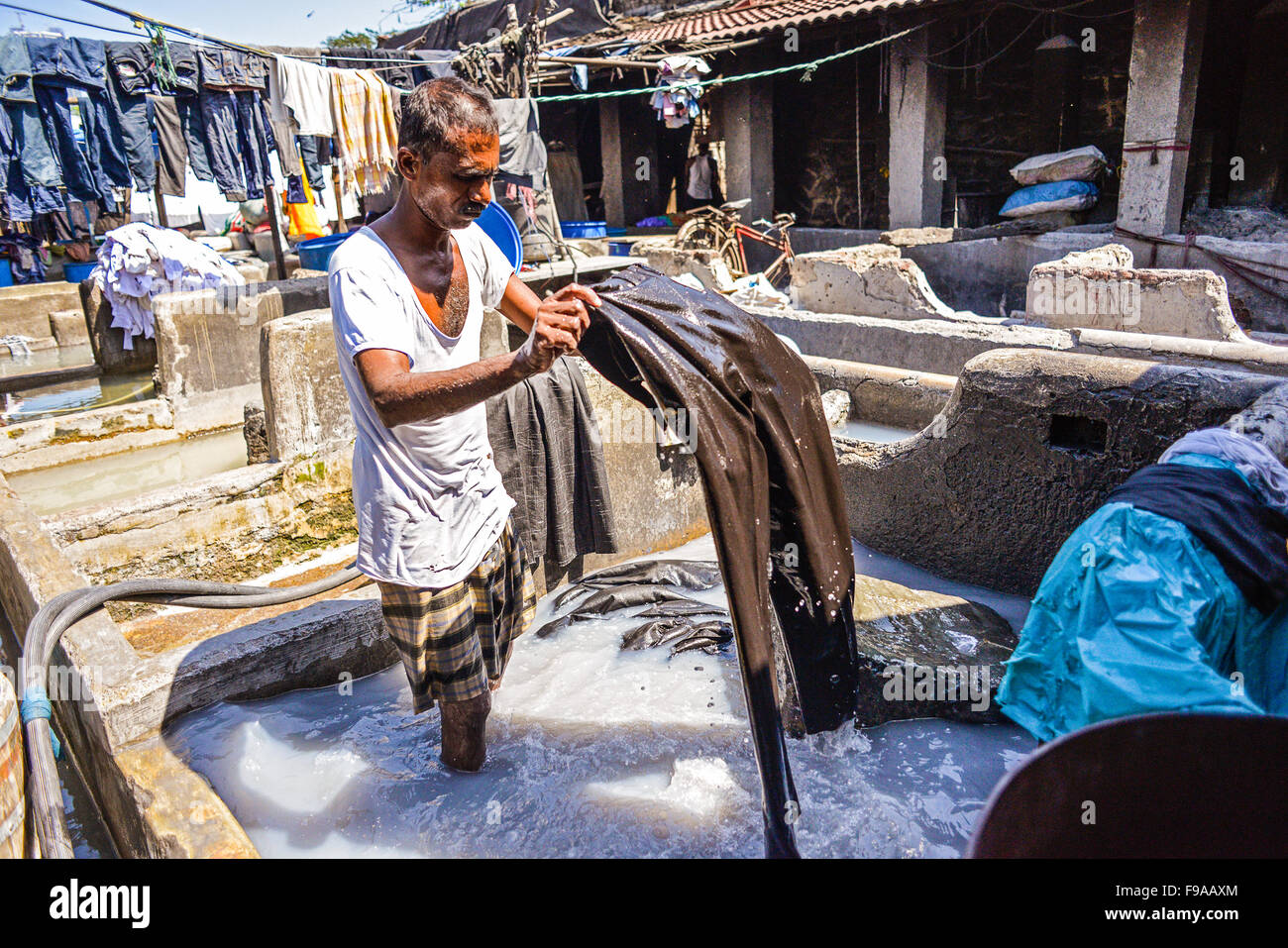India Mumbai Bombay Dhobhi Ghat The city’s open air laundry near ...