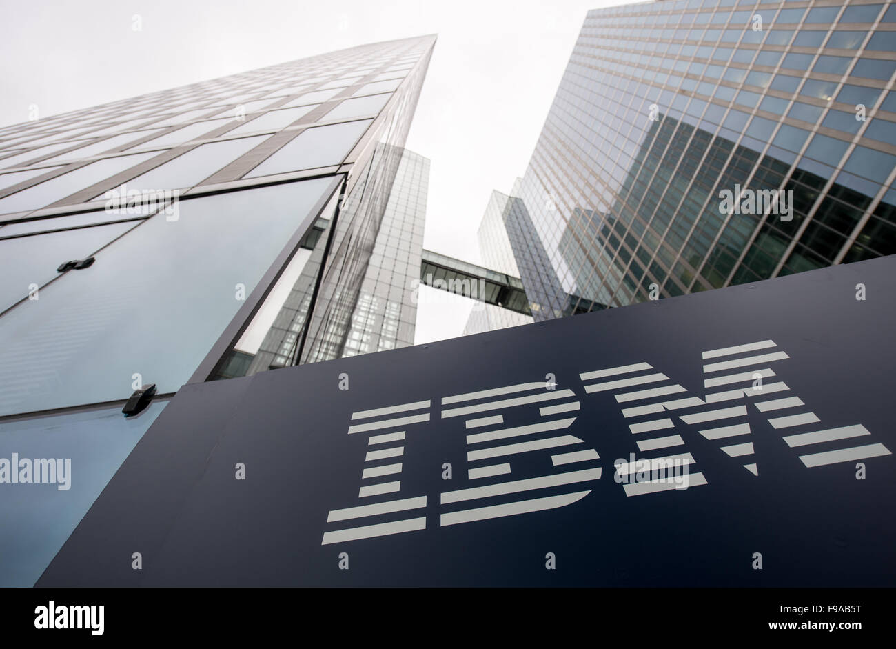 Munich, Germany. 15th Dec, 2015. The logo of IBM is seen at the ...
